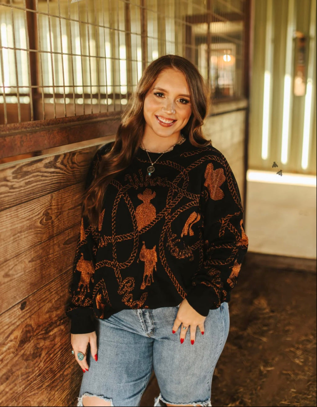 The Copper Cowboy Sweater – Nobodys Girl Boutique