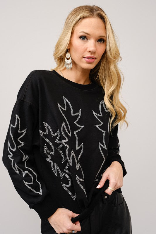 The Boot Stitch Crewneck – Nobodys Girl Boutique